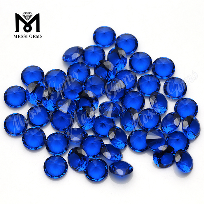 Round brilliant cut 10mm blue nano stone synthetic nano gemstone