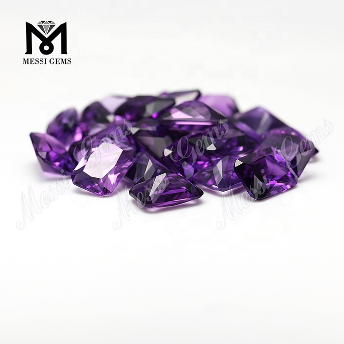 Octagon Cut Synthetic Amethyst Hydrothermal Quartz Stones