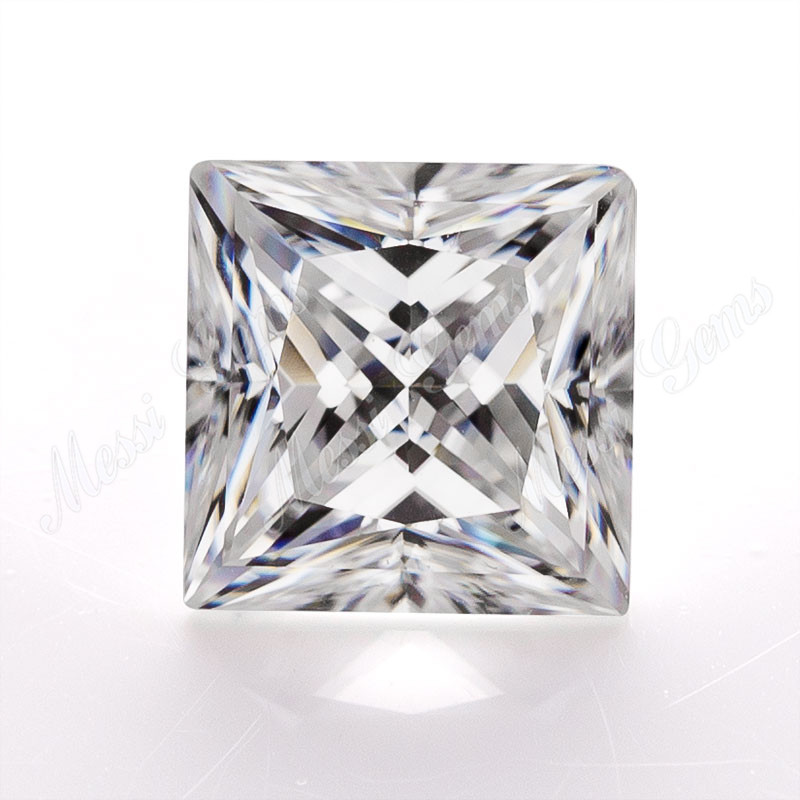 square princess cut loose stone moissanite