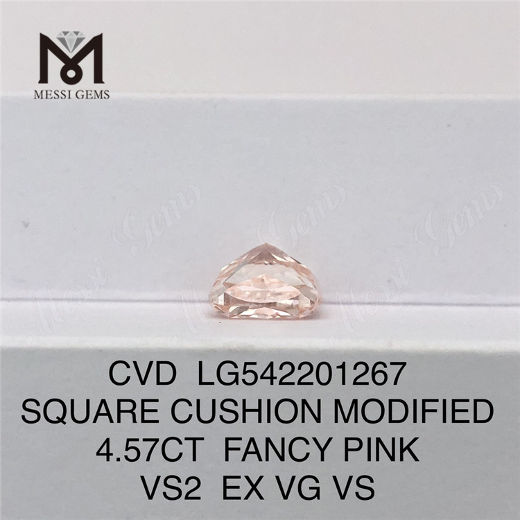 4.57ct fancy pink lab grown diamond SQcvd man made diamond on sale - Buy 4 carat loose lab ...
