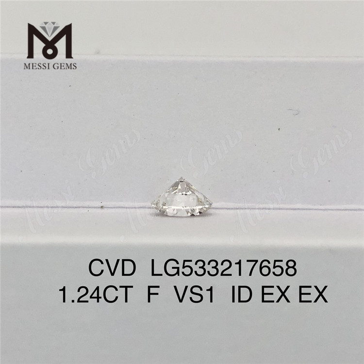1.24ct F round cvd man made diamond vs RD cvd diamond factory price - Buy IGI loose lab diamond ...