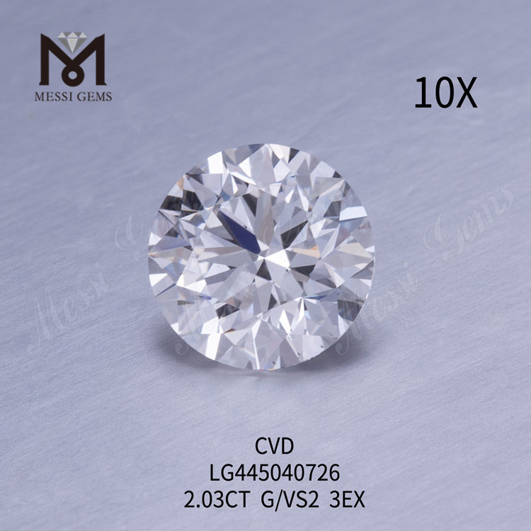 2.03 carats G VS2 EX Cut Round lab grown diamonds - Buy 2.03 carat lab ...